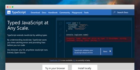 announcing the new typescript website typescript