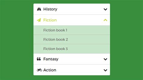 accordion menu