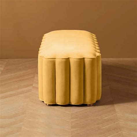 Entryway Bench Orange Velvet Upholstered Ottoman Bench For End Of Bed