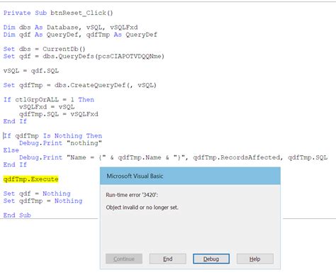 solved delete query querydef execute fails for temp querydef am i