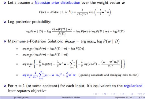 [math] Map Solution For Linear Regression – What Is A Gaussian Prior