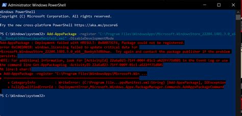 add appxpackage deployment failed with hresult 0x80073cf6