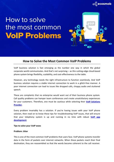 Ppt How To Solve The Most Common Voip Problems Powerpoint