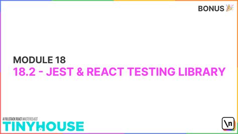 jest and react testing library tinyhouse a fullstack react masterclass