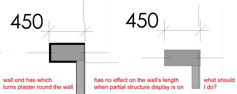 wall end object doesn t affect partial structure d graphisoft