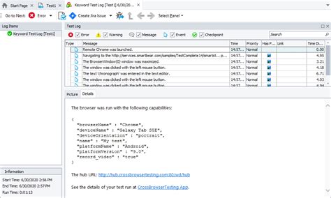 creating and running web tests with testcomplete in chrome mobile for
