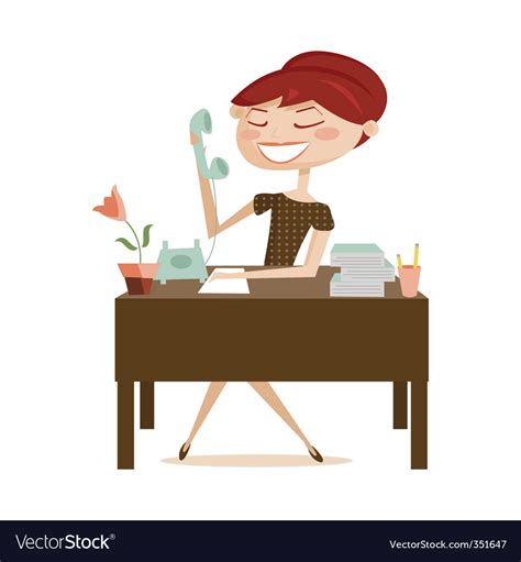 office lady royalty free vector image vectorstock