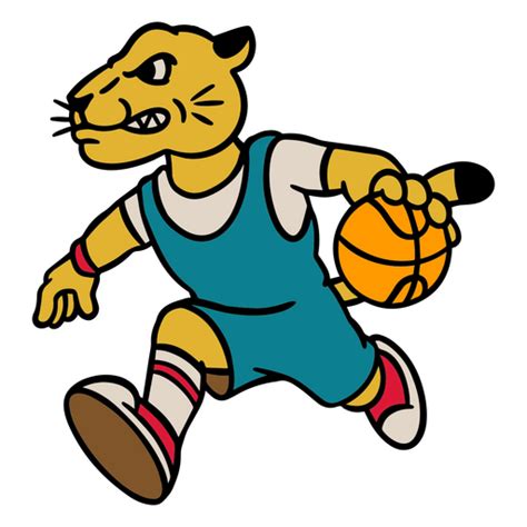 Diseño Png Y Svg De Tigre De Dibujos Animados Corriendo Con Una Pelota
