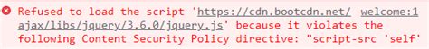 refused to load the script xxx because it violates the following