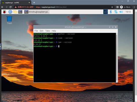 raspberry pi python on pyenv nodejs vnc using novnc qiita