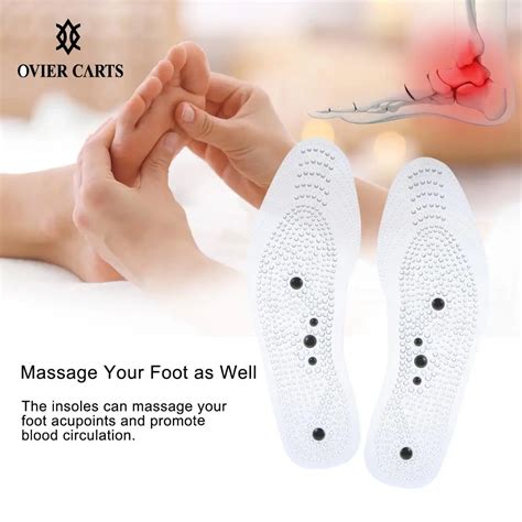 2pcs Silicone Anti Fatigue Foot Massager Shoes Comfort Pads Magnetic