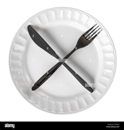 Concepto De Ayuno Intermitente Con Cuchillo Y Tenedor Mostrando El