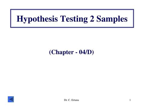 Ppt Hypothesis Testing 2 Samples Powerpoint Presentation Free