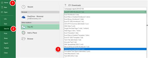 convert your excel spreadsheet into csv format comma separated