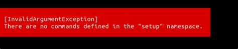 magento 2 1 no commands defined in the setup namespace in magento2