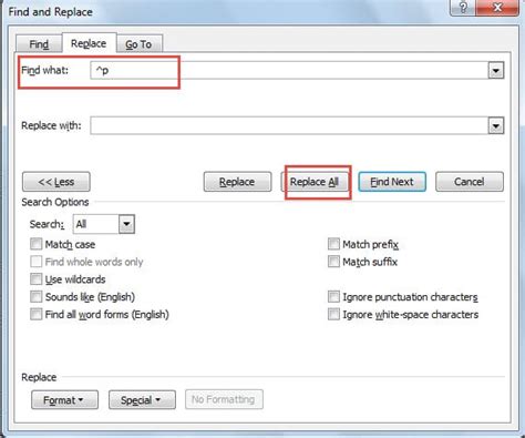 how to quickly delete extra blank lines in your word document