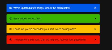 notification type colors not applied with bootstrap main dark theme