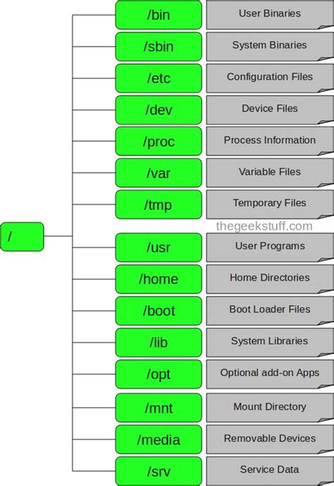 linux directory structure file system structure explained with
