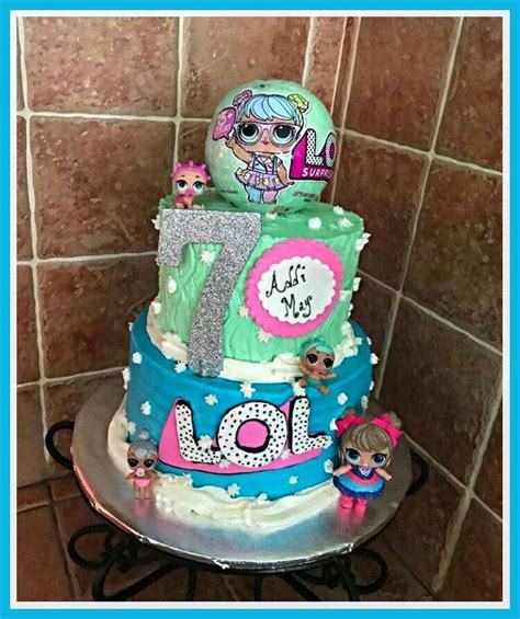 Two Tier Lol Surprise Dolls Birthday Cake Fiestas De Cumpleaños De 6