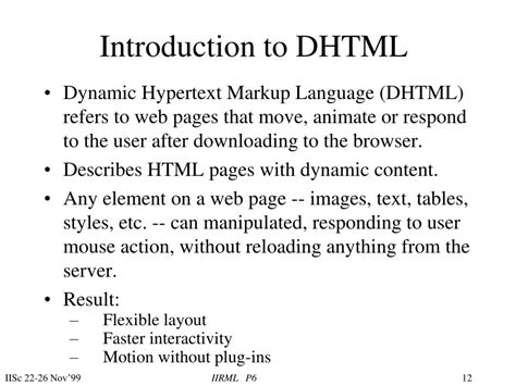 ppt css and dhtml for the web powerpoint presentation free download