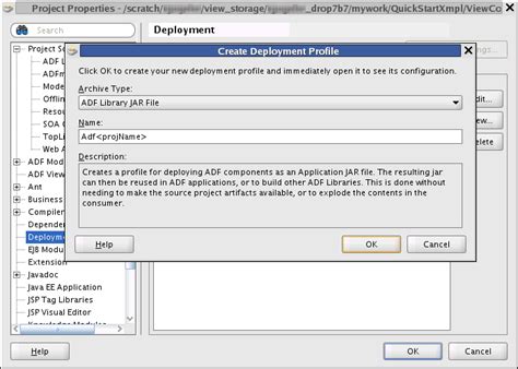 setting up your jdeveloper application workspace and projects 11g