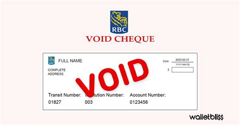 how to get rbc void cheque online banking