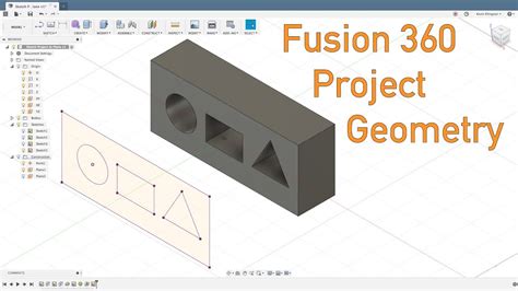 fusion 360 project geometry options youtube