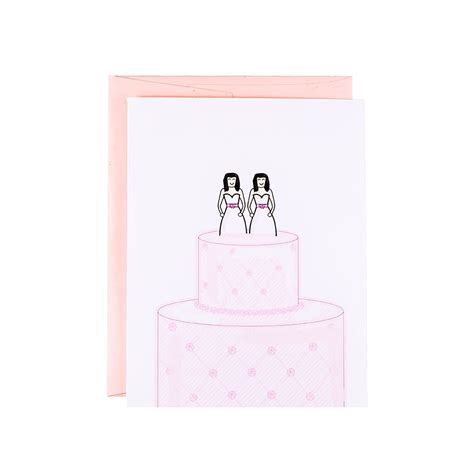 Lesbian Couple Lgbt Wedding Card Lesbian Wedding Card Etsy