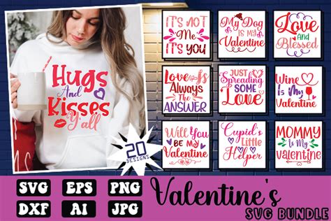 Valentines Svg Bundle 20 Designs All F Graphic By Designer Mohona