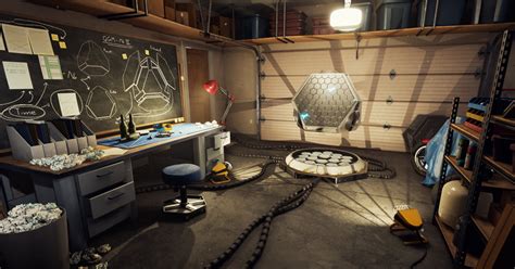 quantum garage environment production in ue4 and blender