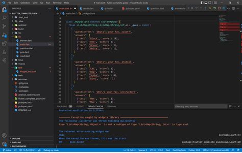 flutter type list is not a subtype of type list in type cast