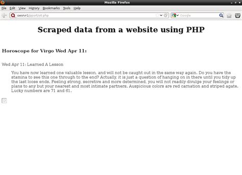 beginning web page scraping with php 4 steps instructables