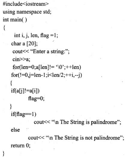 write a c program to check palindrome or not using array