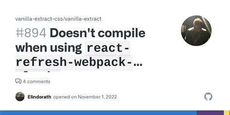 doesn t compile when using `react refresh webpack plugin` · issue 894