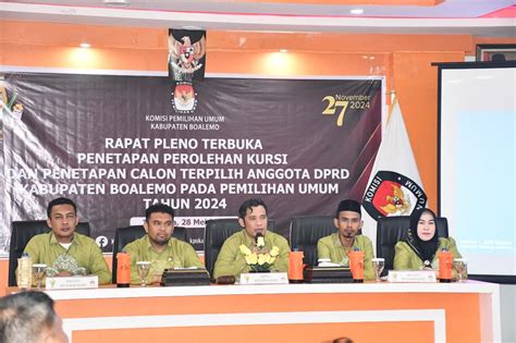 Gelar Rapat Pleno Kpu Boalemo Tetapkan 25 Dprd Boalemo Periode 2024