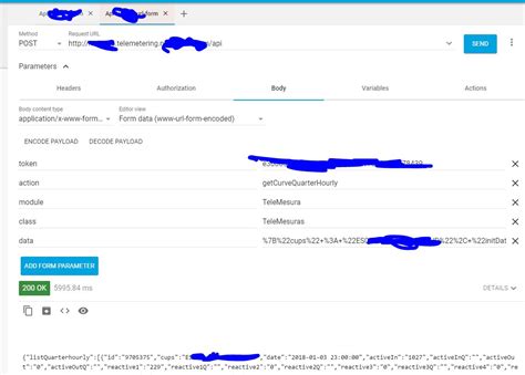api post request with r and x form urlencoded fails