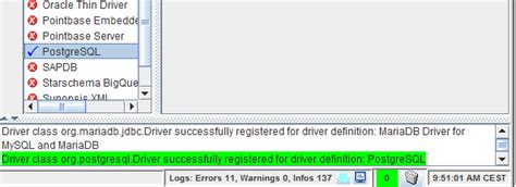 postgresql squirrel sql gives fatal database localhost 5432
