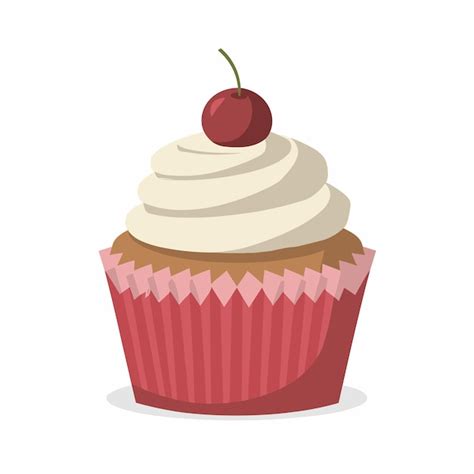Premium Vector Flat Vector Realistic Cupcakes On White Background