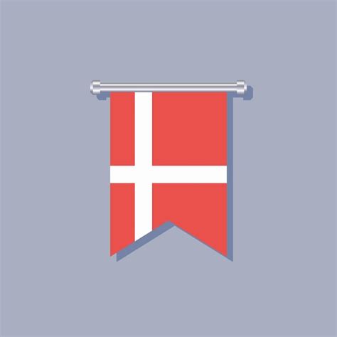 Premium Vector Illustration Of Denmark Flag Template