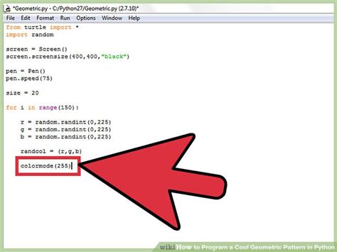how to program a cool geometric pattern in python with pictures