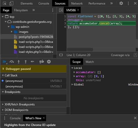 es6 debugging geeksforgeeks