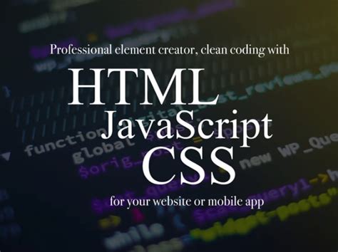 fantastic html javascript and css coding for your needs by