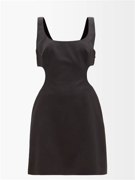 Buy Valentino Cutout Wool Blend Crepe Dress Black Online Coshio