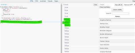 bug responsive hashidden — datatables forums