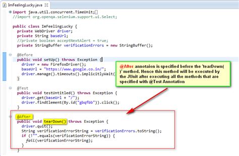 seleniumtwo 9 using junit annotation in our selenium