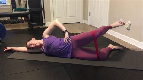 Side Lying Hip Abduction With Circle Mini Band Youtube