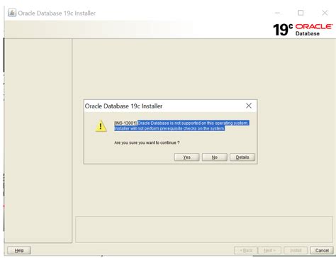 oracle 19c installation fails to perform prerequisite checks oracle