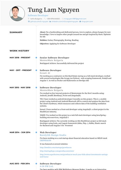 android developer resume samples and templates visualcv