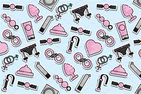 colored sex shop pattern ~ graphic patterns ~ creative market