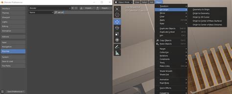 set origin hotkey basics and interface blender artists community
